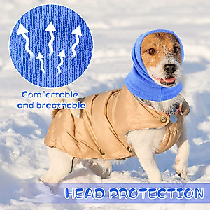 5 Pcs 3 Size Dog Head Wrap Neck Warmer Dog Neck and Ears Warm Winter Dog Pet Dog Snood Ear Cover Ear Wraps Sound Proof for Calming Cat Dog Anxiety Relief Grooming Bathing Noise Protection
