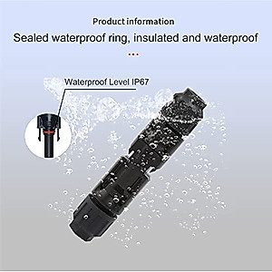 RAKDSYMC 6Ft 10AWG(6mm²) Solar Panel Extension Cable, Solar Panel Wire with Female and Male Connector with Extra Free Pair of Spanner Wrench (6Ft Red+6Ft Black)