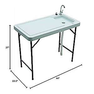 Tricam MT-2/SKFT-44 Outdoor Fish and Game Cleaning Table with Quick-Connect Stainless Steel Faucet