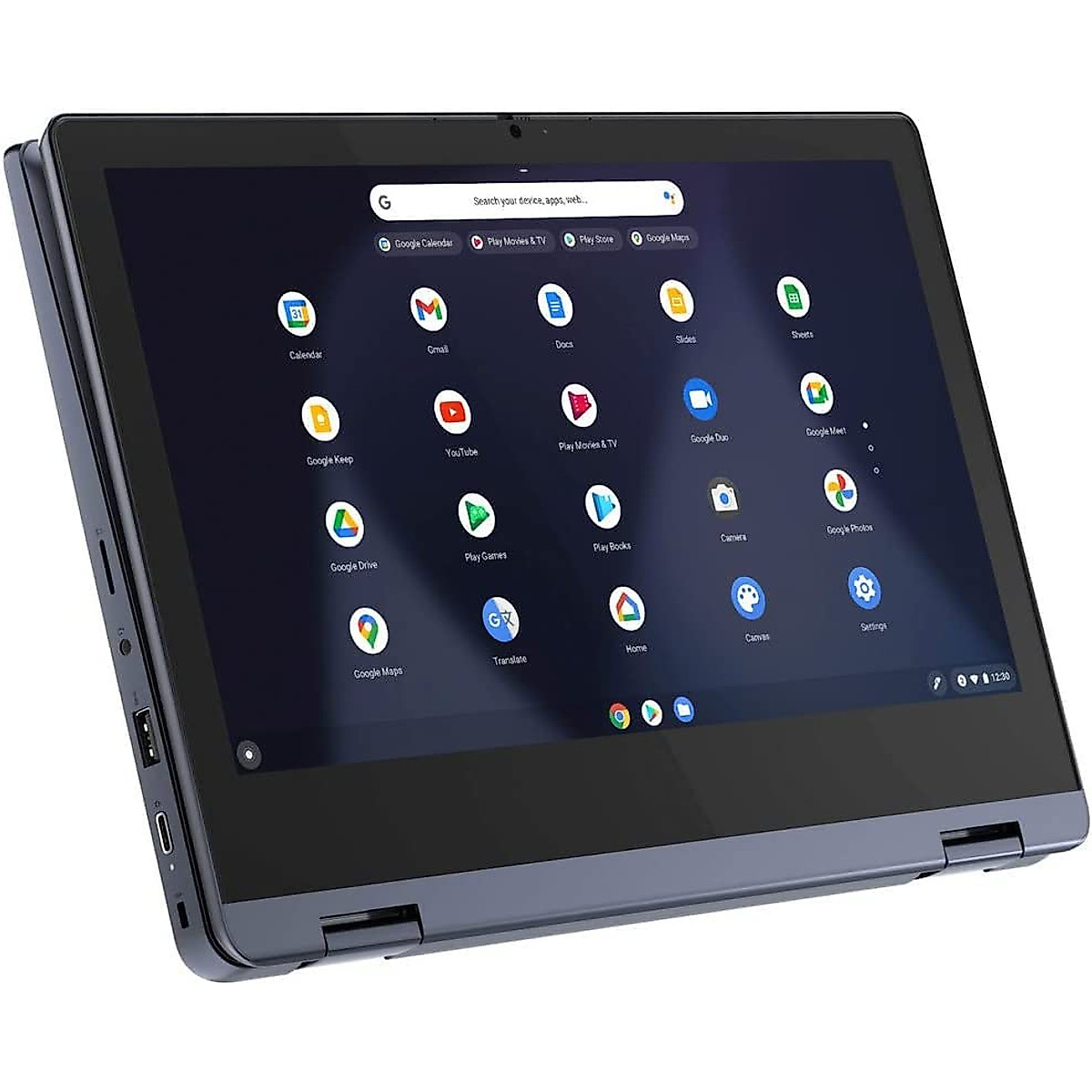 2022 Lenovo Flex 3 Touchscreen Chromebook, 2-in-1 11.6" HD for Business and Student Laptop, MT8183 CPU, 4GB LPDDR3, 64GB eMMC, Webcam, Blue, Chrome OS (Renewed)