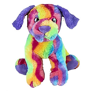 Cuddly Soft 8 inch Stuffed Rainbow Dog...We Stuff 'em...You Love 'em!