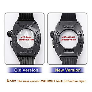 Metal Case for Apple Watch 7 45mm Band with Cover, Heavy Duty Rugged Case Glass Screen Protector Silicon Strap for iWatch Series 7 45mm Accessories Men's Full Protective Cover (Black)