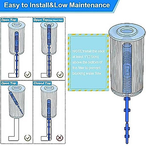 Joepoe SPA Mineral Stick,Hot Tub Stick Parts with 4 Months Lifetime Cartridge Universal for Hot Tub&Pool (Blue,3-Pack)