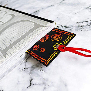 Supla 36 Set 2 Style Magic Scratch Rainbow Bookmarks Making Kit for Kids Students Party Favor Scratch Paper DIY Bookmarks Bulk with Scratching Tools Satin Ribbons for Classroom Activities