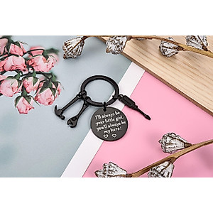 Personalized Master Dad keychain Father's Day Gift Keychain Your Little Girl My hero Custom Photo Picture Keychain for Men Dad Birthday Memorial Gift