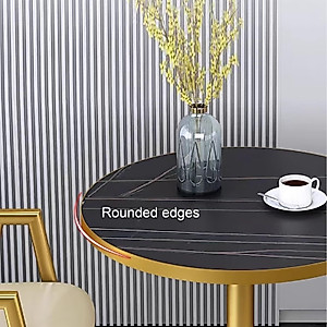 BBTF Conference Table Chairs Set Small Office Conference Table and Chairs Set of 2 Modern Help with Communication and Collaboration White+Gold 75cm (Color : Dark Grey)