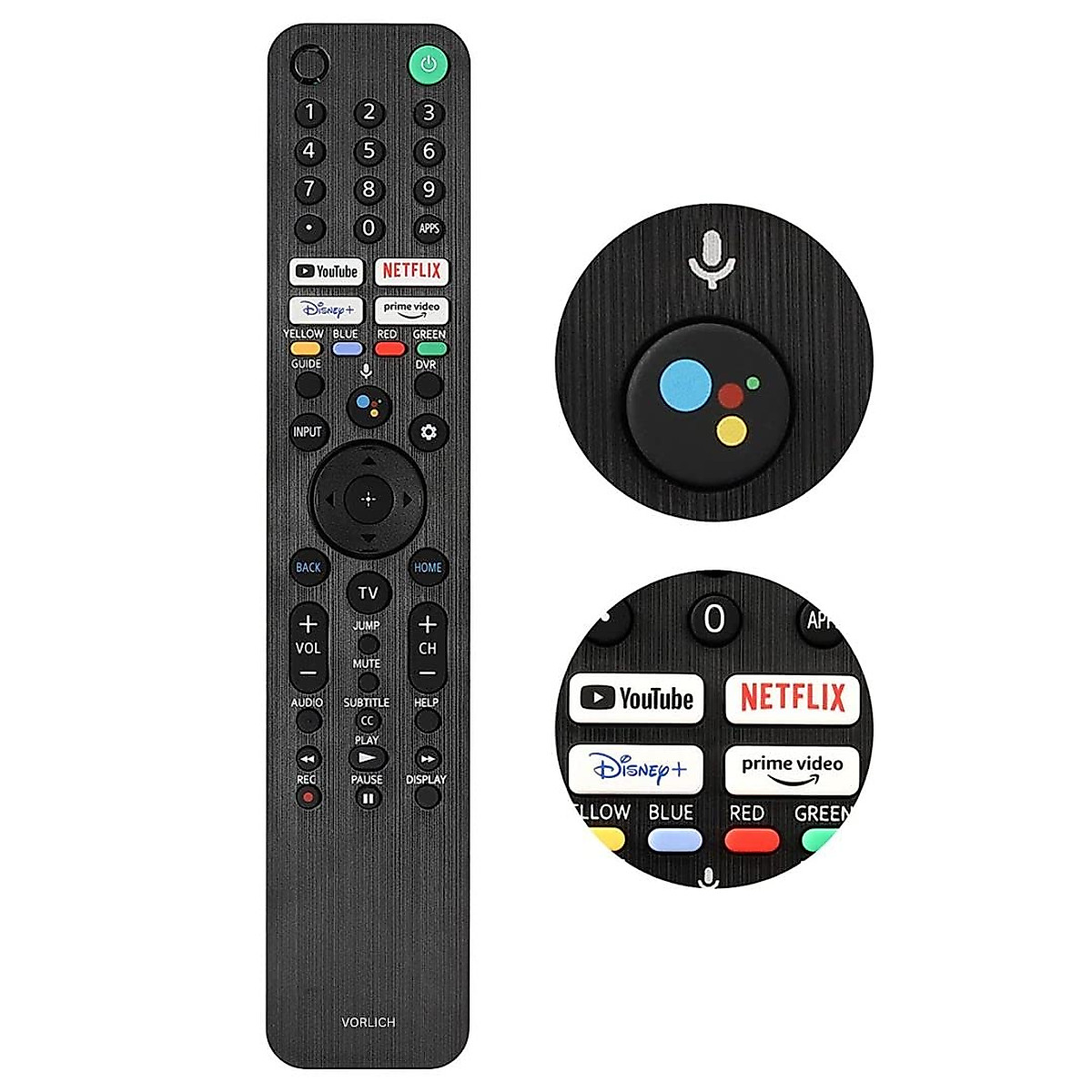 Vorlich® Sony Universal Remote with Voice Control RMF-TX520U, Replacement Sony TV Remote - 1 Year Warranty Included