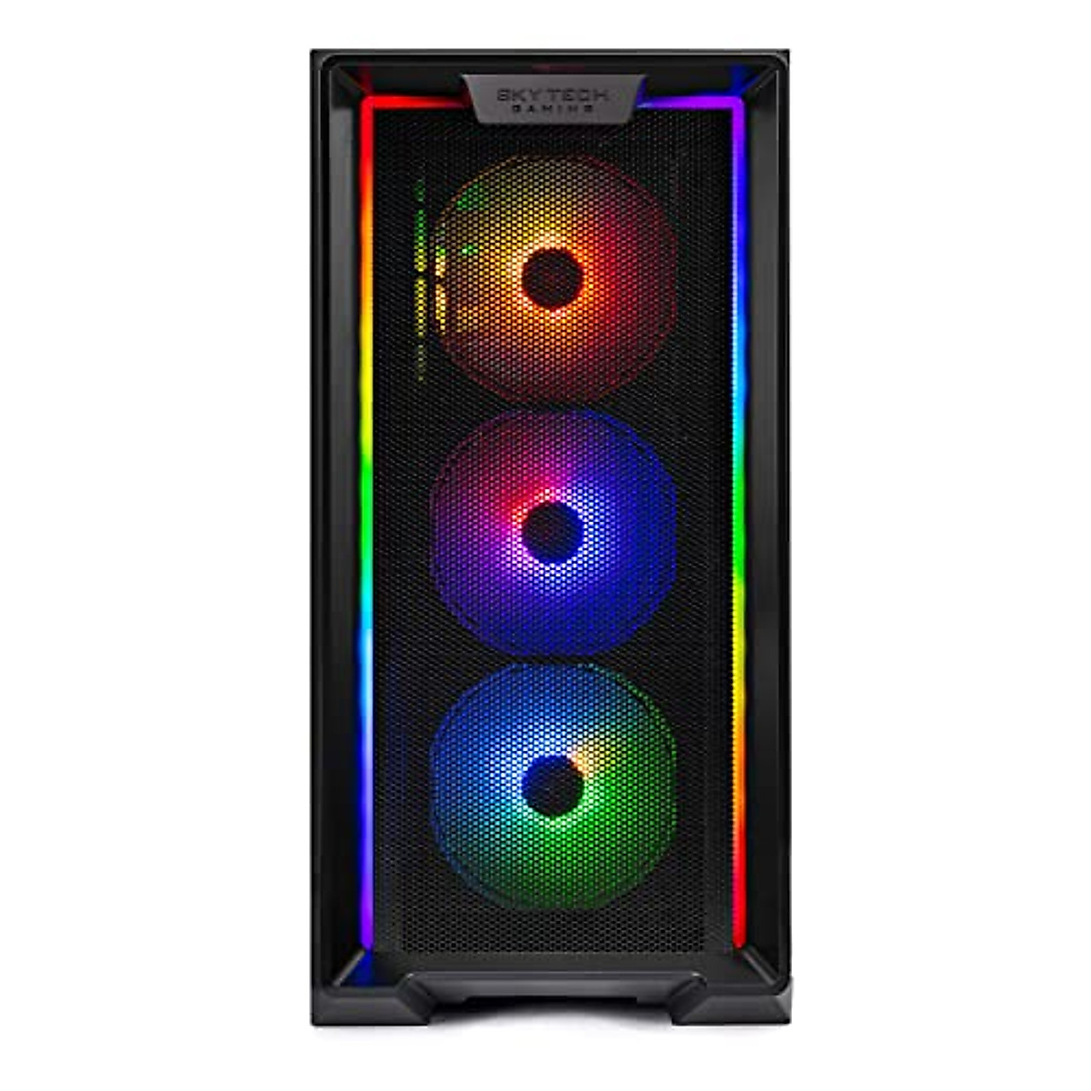Skytech Gaming Nebula Gaming PC Desktop – AMD Ryzen 5 5600X 3.7 GHz, NVIDIA RTX 4070, 1TB NVME SSD, 16GB DDR4 RAM 3200, 600W Gold PSU, 11AC Wi-Fi, Windows 11 Home 64-bit,Black