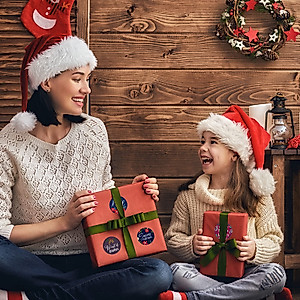 600 Pcs Christmas Envelopes Stickers Xmas Happy Holiday Stickers 2&#039;&#039; Round Holiday Gift Stickers Inspirational Positive Word Decals Seasonal Envelope Seals for Greeting Card (Joy)