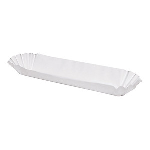 Hoffmaster BLHDFLSP Fluted Hot Dog Tray, 10" Diameter x 1-1/4" Wall Height, Heavy Weight (Pack of 250)