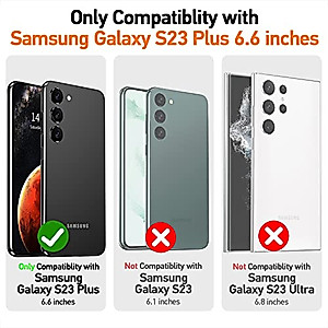 Oneagle for Samsung Galaxy S23+ Plus Case[6 in 1], Samsung S23+ Plus Shockproof Phone Case 5G with [360° Rotatable Kickstand Ring][2X Lens Protectors & 2X Screen Protectors] 6.6 inch