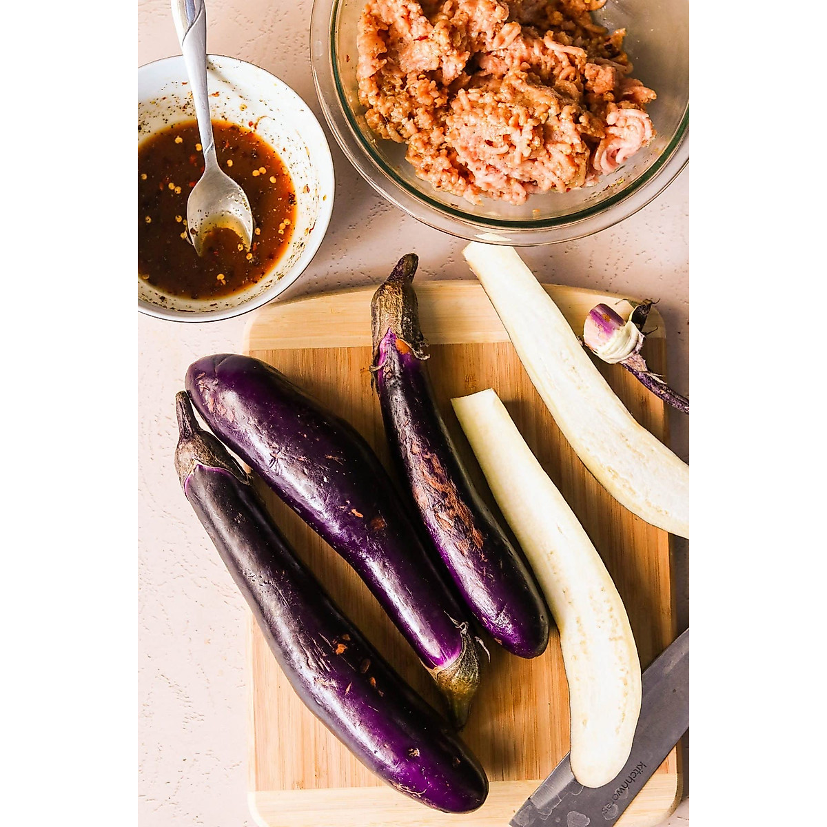 TomorrowSeeds - Chinese Eggplant Seeds - 200+ Count Packet - for 2024 Purple Shine Long Asian Aubergine Ping Tung Japanese Eggplants Brinjal