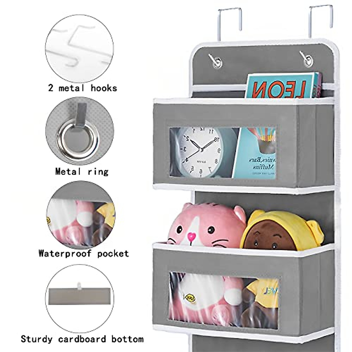LLdress 5-Shelf Over The Door Organizer,Hanging Storage Organizer,Baby Organizer for Nursery, Pantry, Closet
