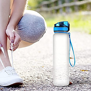 34HD Stop Slacking Drink Your Water 32 Oz Water Track Bottle, Water Bottle With Time Marker, Reminder Water Bottle, Motivational Insulated Water Bottle