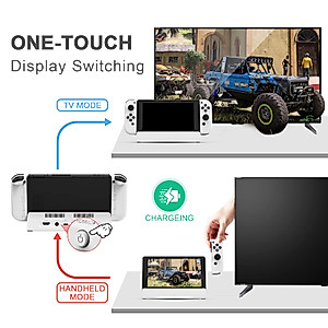 RuntoGOL TV Docking Station for Switch,Portable Switch OLED Charger Stand Support 4K HDMI Output, Replacement for Official Nintendo Switch Base,Switch Dock with HDMI and 3 USB Ports