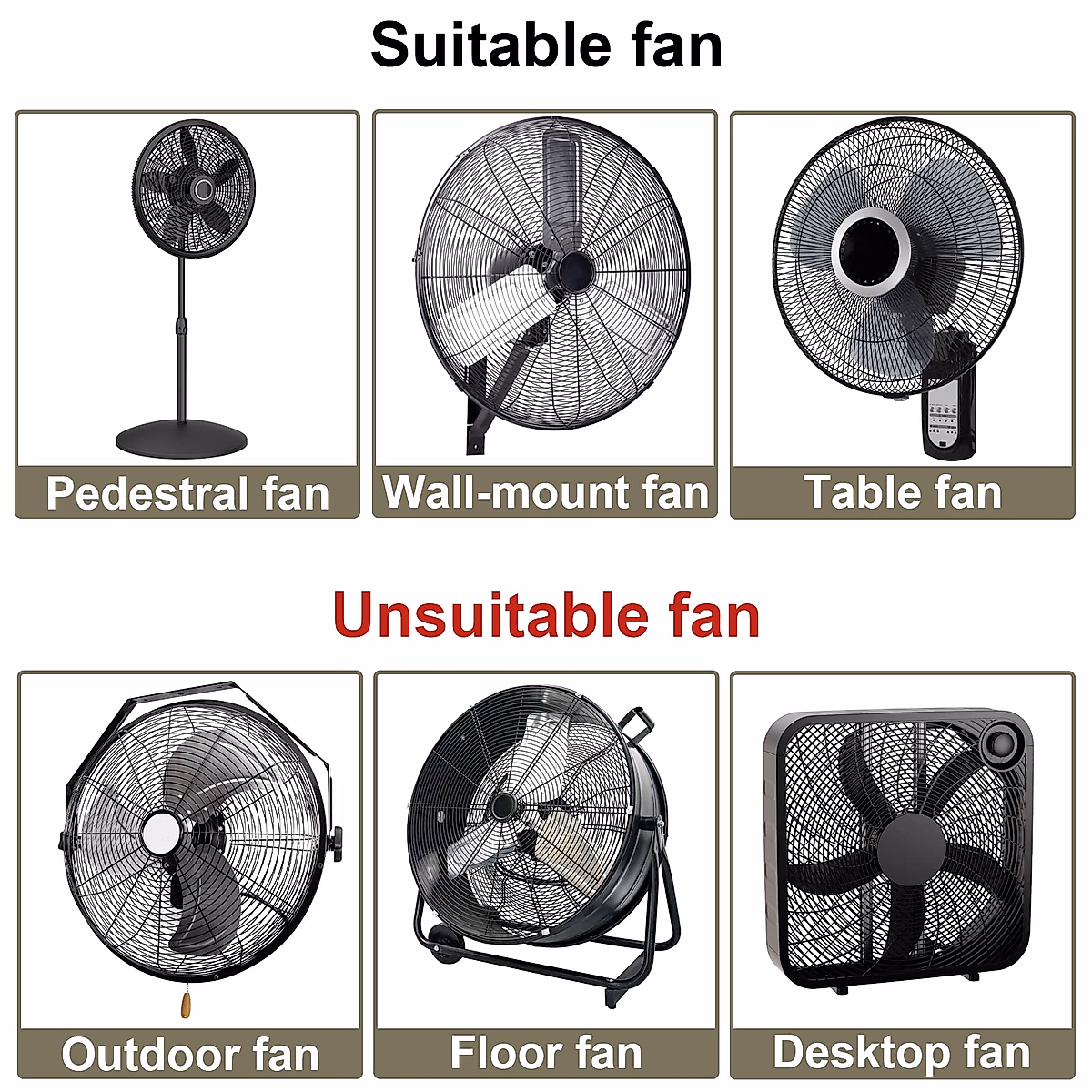 ELONGRIVER Industrial Fan Cover, Waterproof & Dustproof Cover for Wall Mount Fan, Pedestal Fan and Outdoor Fans in Heavy Duty Polyester