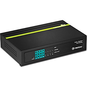 TRENDnet 8-Port Gigabit GREENnet PoE+ Switch, TPE-TG44G, 4 x Gigabit PoE/PoE+ Up to 30 W/Port, 4 x Gigabit, 61 W Power Budget, 16 Gbps Switch Capacity, Ethernet Unmanaged Switch