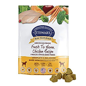 Raw Naturals by Stewart Freeze Dried Dog Food in Resealable Pouch, 12-Ounce, Chicken