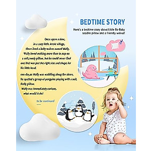 Little Bo Baby Toddler Pillow, BASF Memory Foam Core Pillow - Ventilated & Height Adjustable - 1 Pack Toddler Size - Without Pillowcase