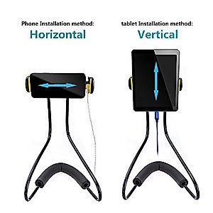 LHIABNN Universal Cell Phone Holder,Neck and Waist Hanging Lazy Phone Bracket Stand Free Rotating Mounts with Multiple Function