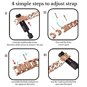 ValuEssentia Watch Band Compatible With Apple Watch for iWatch Series 8 7 6 5 4 3 SE, Fashion Chain Bracelet For Smart Watch, Cowboy Chain Style Watch Band for Women (38mm-41mm) Rose Gold