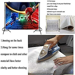 Sonic Birthday Party Supplies, Happy Birthday Backdrop for Sonic Party Supplies, 5 x 3Ft Birthday Backdrop for Sonic Birthday Party Decor