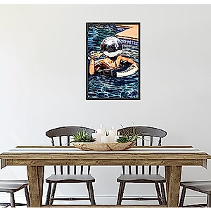 Trendy Wall Art Aesthetic Preppy Poster Print Funny Black and White Wall ArtDisco Canvas Wall Art Trendy Newspapers Print Wall Decor for Living Room Dorm Room Bar Cart 16x24in Unframed