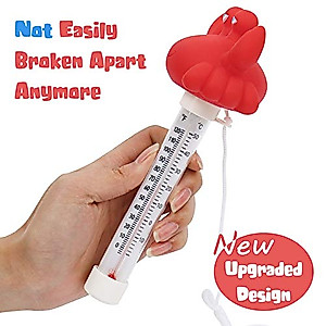 XY-WQ Floating Pool Thermometer, Large Size Easy Read for Water Temperature with String for Outdoor and Indoor Swimming Pools and Spas (Crab)