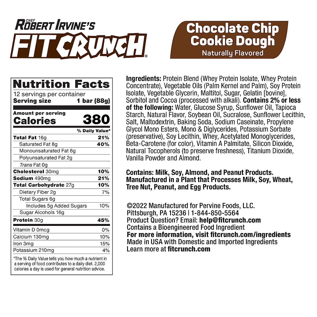 FITCRUNCH Full Size Protein Bars, Designed by Robert Irvine, 6-Layer Baked Bar, 6g of Sugar, Gluten Free & Soft Cake Core (Variety Pack)