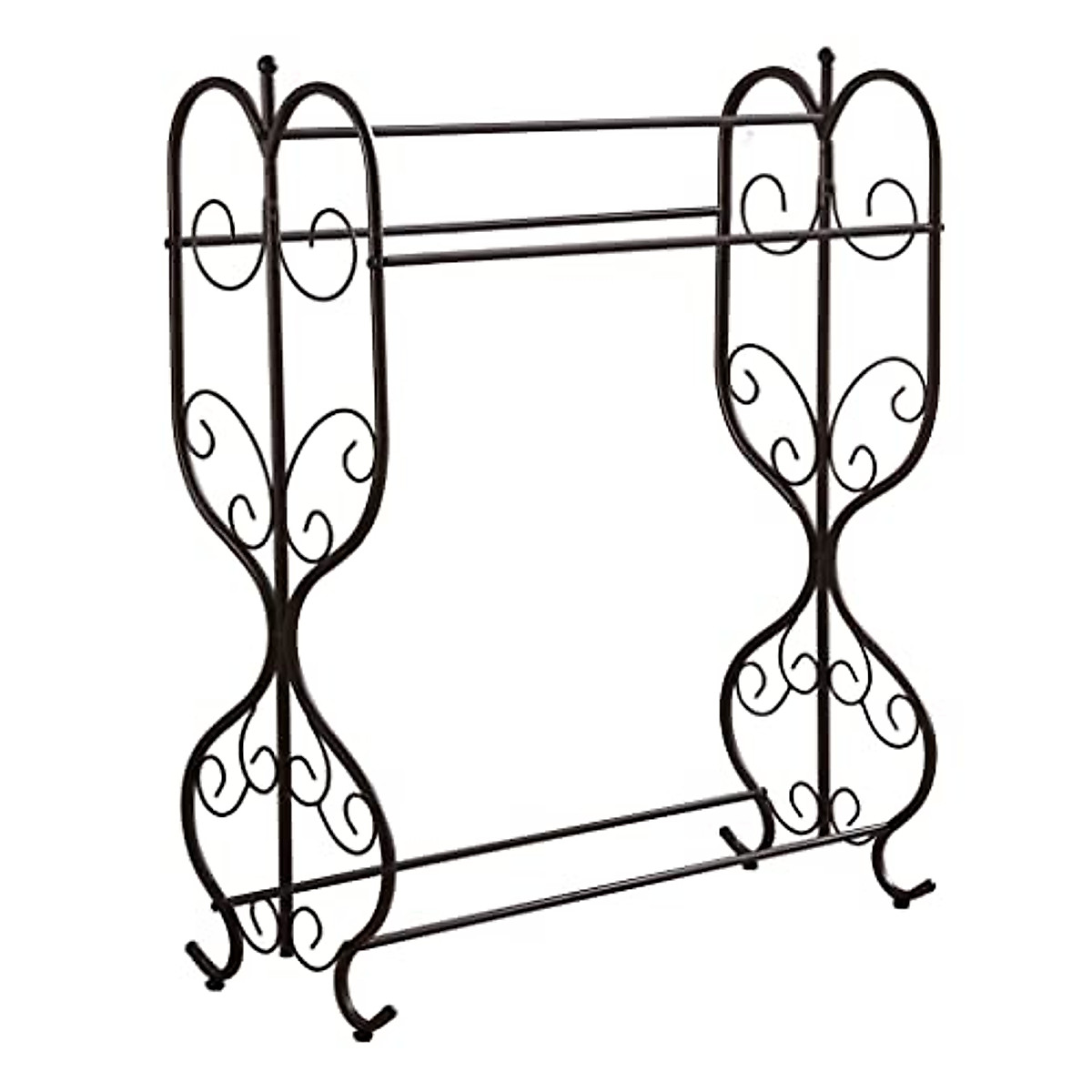 Kings Brand Furniture - Fannin Free Standing 3 Tier Metal Towel Rack Stand, Pewter