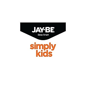 Jay-Be Mattress Simply Kids Sprung Mattress, Bed in a Box - Foam Free - Twin Single, White and Orange