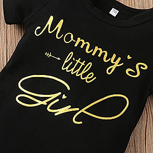 Suranne Newborn Baby Girl Clothes Leopard Outfits Short Sleeve Letter Romper + Short Pants + Headband 3Pcs 0-3 Months