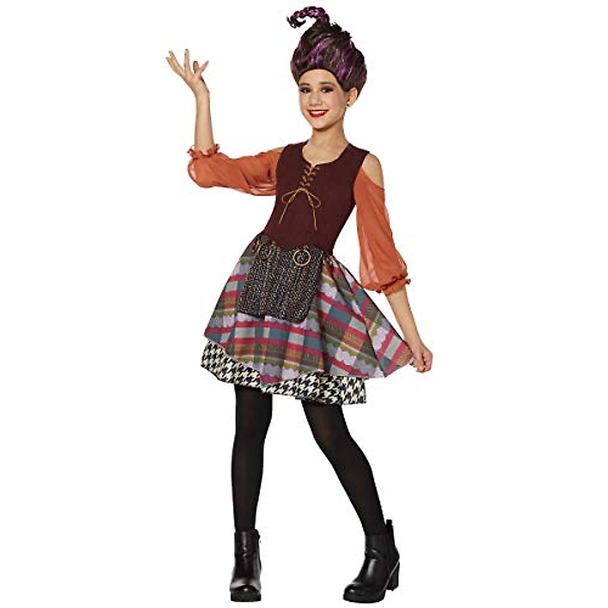 Spirit Halloween Tween Mary Sanderson Dress Hocus Pocus Costume | OFFICIALLY LICENSED - M