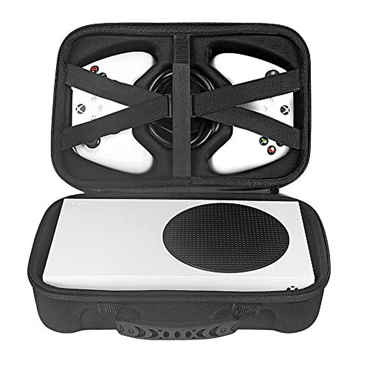 GOTRUTH Travel Case Compatible with Xbox Series S - Hard Shell Series S Carrying Case with Protective Foam Compartments for Console, Controller, HDMI Cable (Xbox Series S, Black 1)