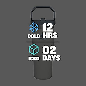 Stanley IceFlow Stainless Steel Tumbler with Straw - Vacuum Insulated Water Bottle for Home, Office or Car - Reusable Cup with Straw Leakproof Flip - Cold for 12 Hours or Iced for 2 Days (Fog)