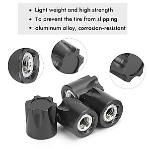 Dilwe RC Wheel Rim M4 Nut, 8Pcs 0.5x0.4inch Wheel Rim Center Cap 1/10 Scale RC Accessories Compatible with Traxxas/Hsp/Redcat/Tamiya/Hpi/Axial Scx10 D90 / Hpi 1/10 RC Car(Black)