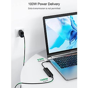 USB C Hub HDMI PD Adapter for MacBook Air/Pro, Surface Pro 7/8, XPS and More, Dockteck 6-in-1 Type C Hub with 4K 60Hz, 100W PD, SD & microSD Card Reader, 2 USB 3.0 Data 5Gbps