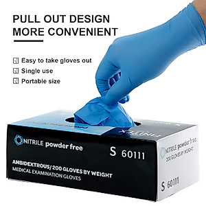 FINITEX Nitrile Disposable Medical Exam Gloves Blue 2000 PCS (Small)