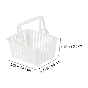 Operitacx 30 pcs Baskets Basket Shopping Picnic Kids Playthings Grocery Decorative with Plastic Supply Children for Handles House Fake Boys Scale Wear-resistant Miniature Mini Toys