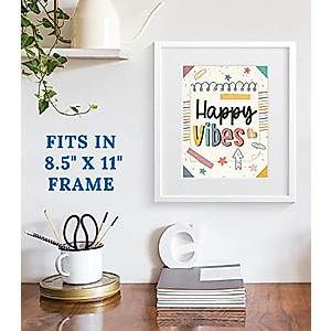 Carson Dellosa We Belong 12 Boho Rainbow Classroom Poster Set, Boho Neutral Motivational Mini Posters for Classroom, Wall Décor, Daycare, and Boho Neutral Classroom Décor