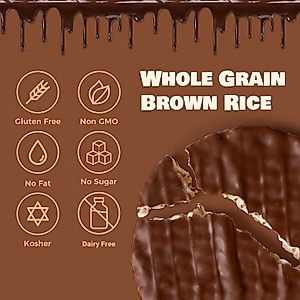 LIEBERS Dark Chocolate Rice Cakes, Kosher Certified Dairy Free, Gluten Free Snack (Dark Chocolate) Pack Of 3