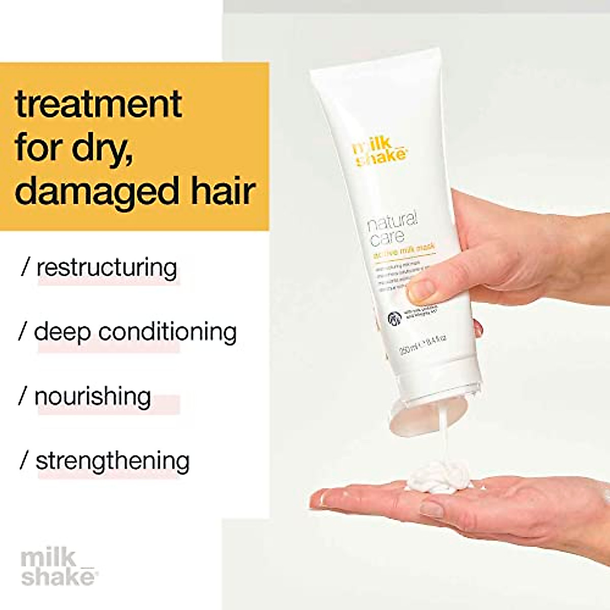 milk_shake Active Milk Deep Conditioning Hair Mask - Hair Mask for Dry Damaged Hair - Hair Repair Mask for Damaged Hair, 8.4 fl. oz.
