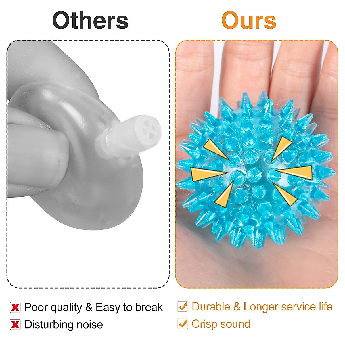 Alphatool Squeaky Dog Toy for Aggressive Chewer, Tough Plush Dog Toys for Large Dogs, Crinkle Interactive Puppy Dog Toys for Small Medium Dogs