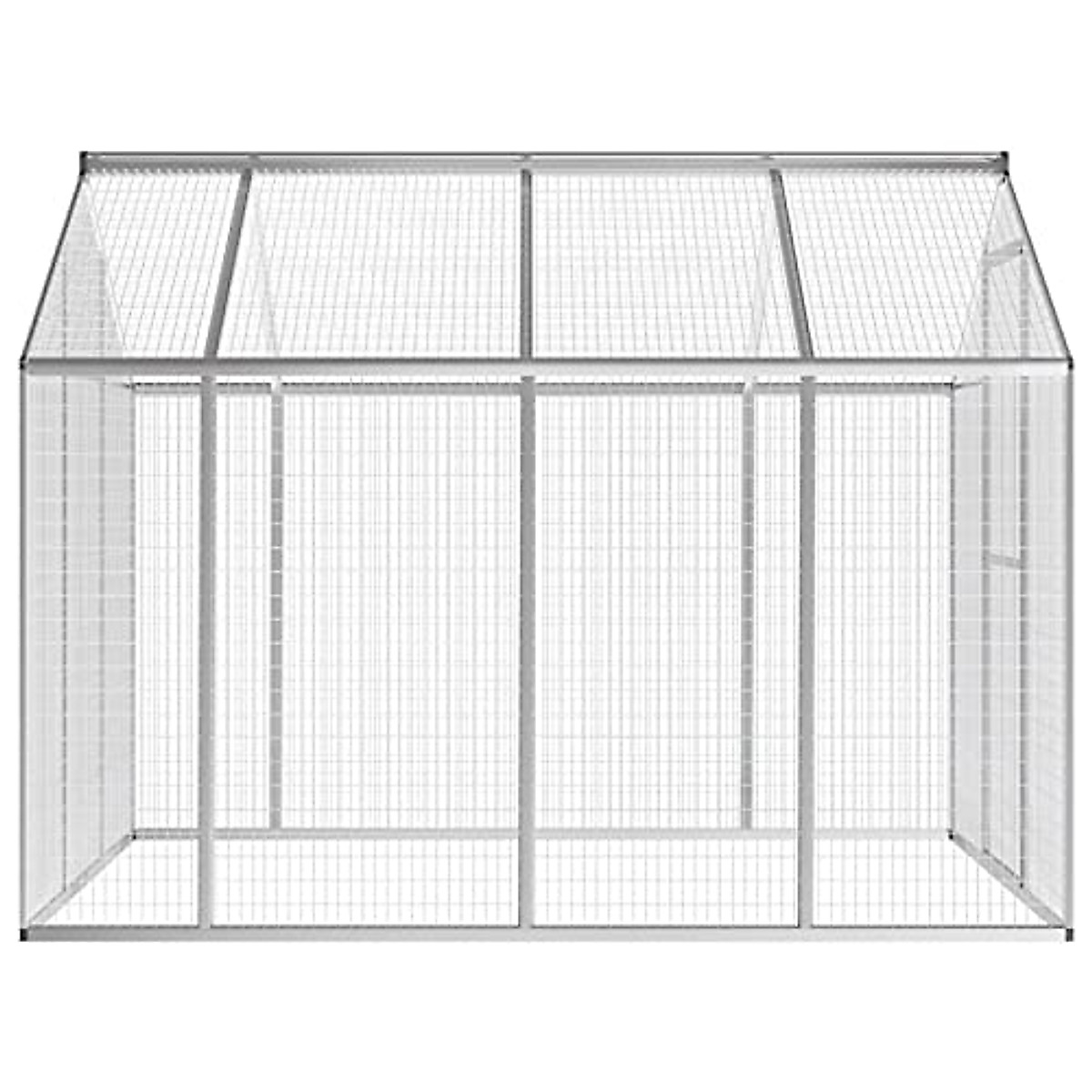 Tidyard Outdoor Aviary Aluminum, Walk-in Aviary with Heavy-Duty Hinged Door, Playing, Exercising, Training Wire Mesh 70"x95.3"x75.6"