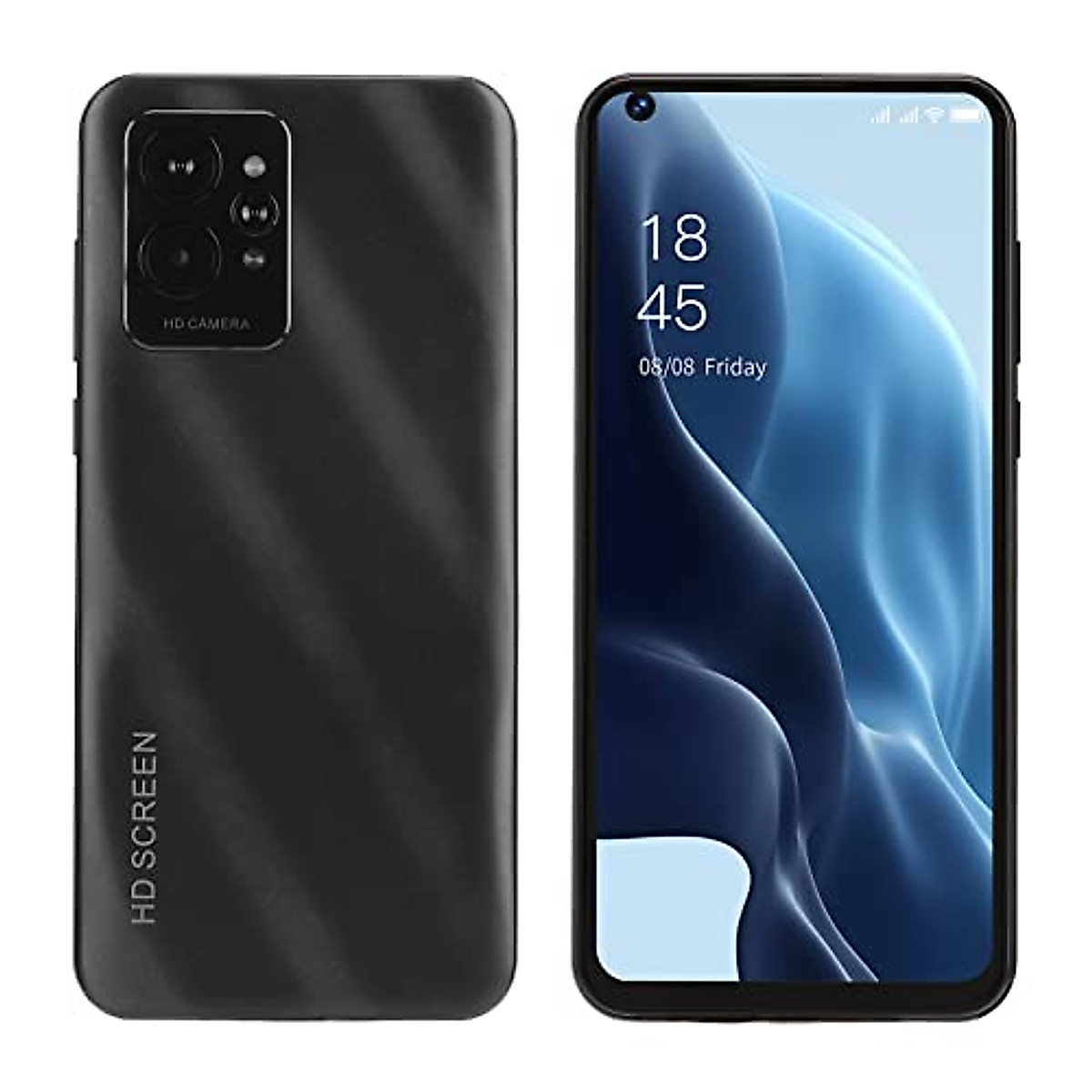 Unlocked Smartphones, 3 Card Slots 3 in 1 Navigation System 4GB RAM 64GB ROM Cellphone Face Unlock for Entertainment (US Plug)