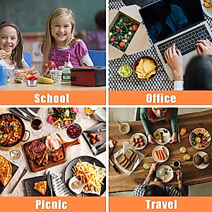 EFOBO 6 Piece 2.4oz Salad Dressing Container To Go, Reusable Small Containers with Lids, Fits in Bento Box for Lunch, Stainless Steel Leakproof Condiment Cup, Easy Open, Dipping Sauce Cups