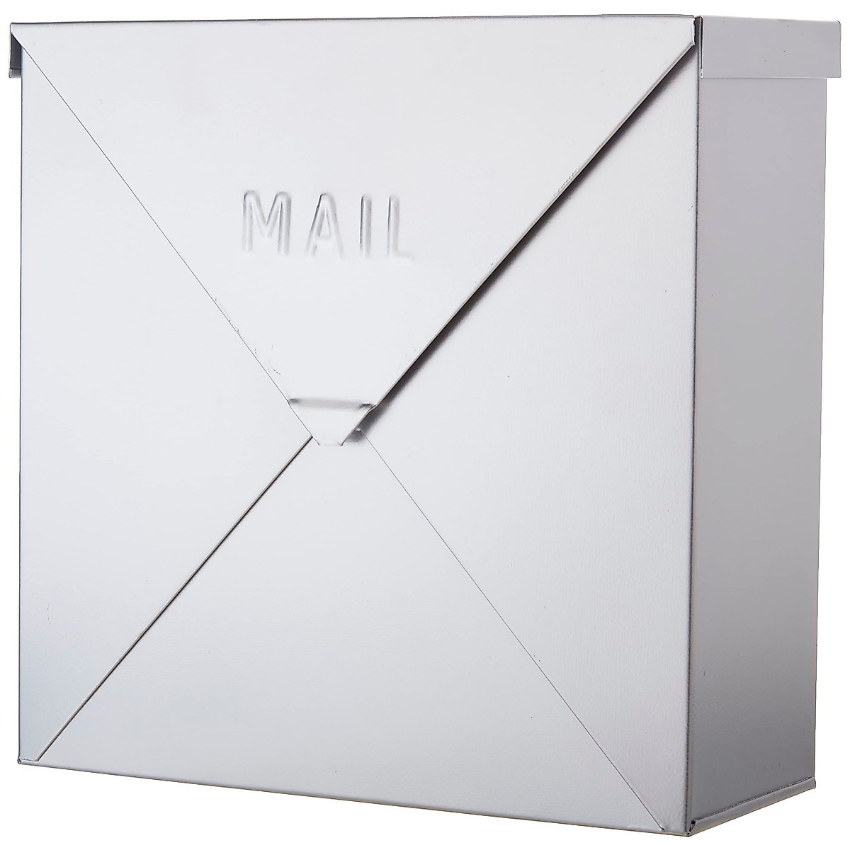 NACH Mailboxes for Outside Wall Mount, 10 x 10 x 4 inch Silver Mail Boxes for House Outside, Waterproof Mailboxes for Outside - Chicago Style Mail Box