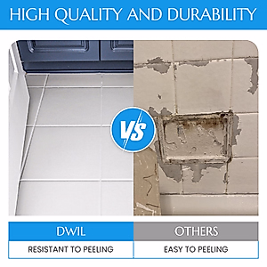 DWIL Tub and Tile Refinishing Kit,Tub Refinishing Kit White Bathtub Paint, Quick-Dry Tub Paint Water Based Tile Paint for Wall & Floor, Sink Paint for Bathroom, Kitchen, Toilets, Semi-Gloss White, 50-55sq.ft