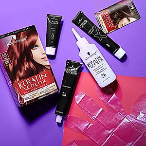 Schwarzkopf Keratin Color Permanent Hair Color Cream, 5.6 Warm Mahogany