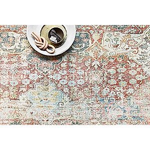 Loloi II Loren Collection LQ-14 Brick/Multi, Traditional 8'-4" x 11'-6" Area Rug